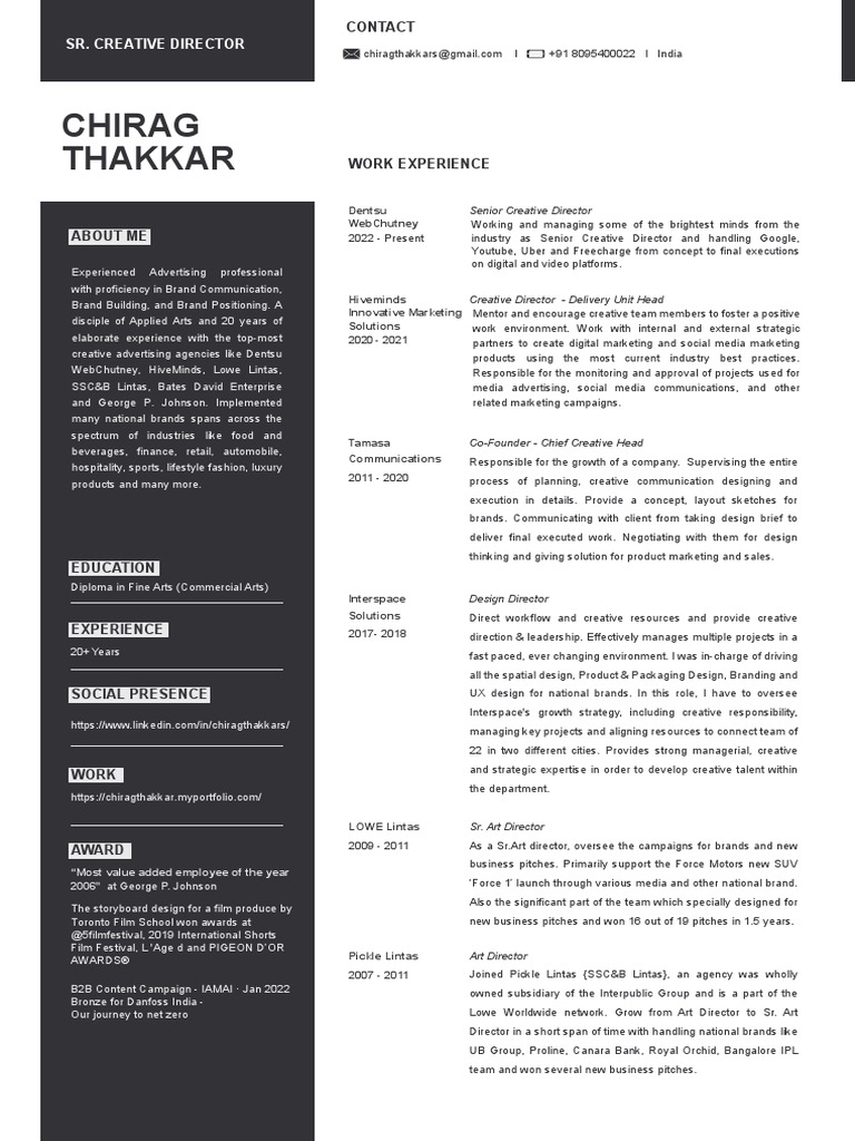 Chirag Thakkar | PDF | Marketing | Advertising