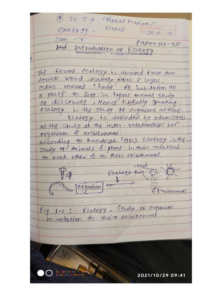 Zoology Notes Ecology | PDF