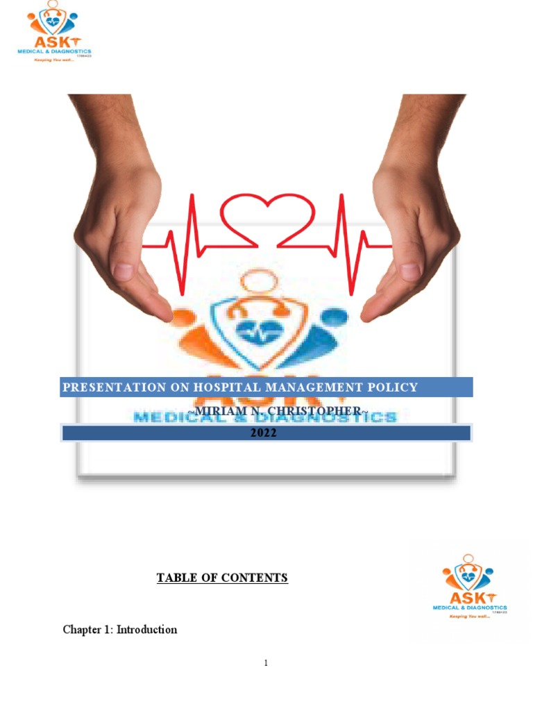 Presentation On Hospital Management Policy | PDF | Health ...