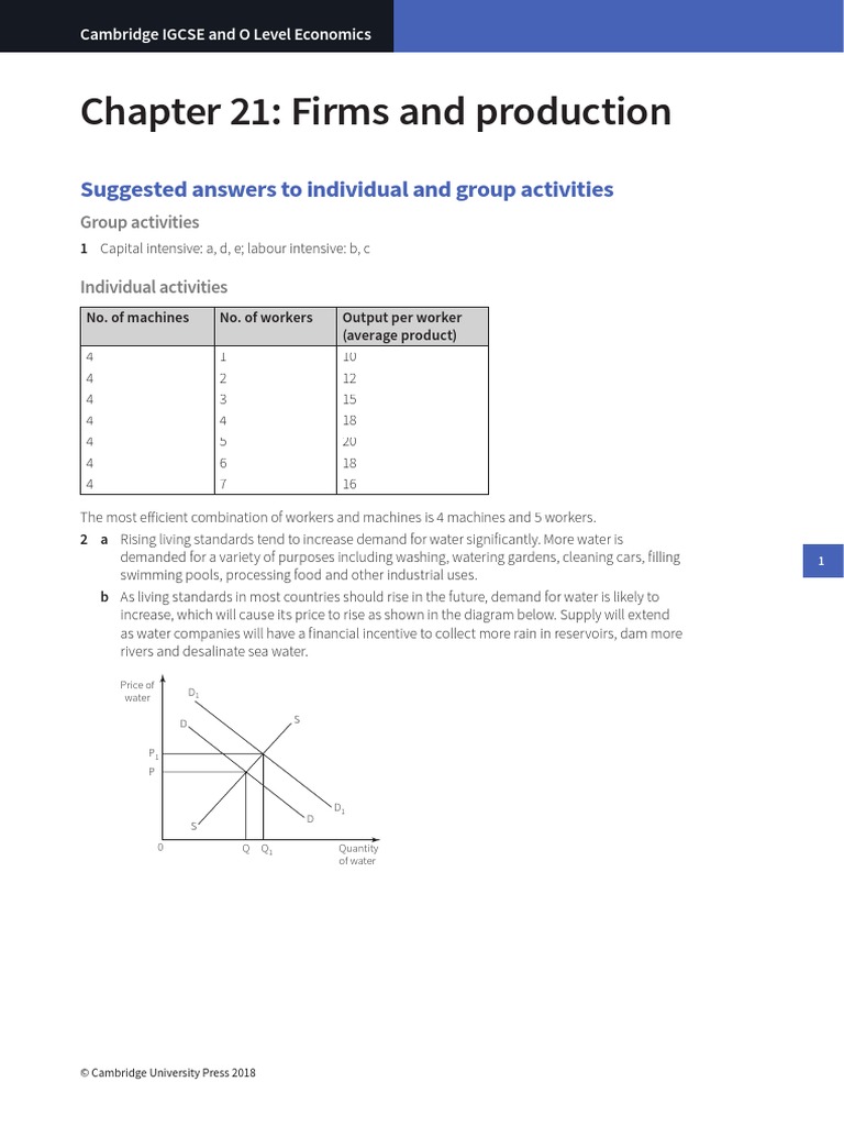 IGCSE Economics Self Assessment Chapter 21 Answers | PDF | Labour Economics | Unemployment