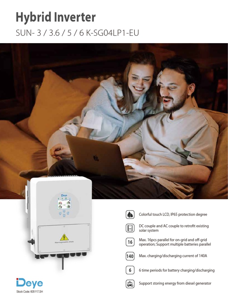 Brochure DEYE Hybride SUN XK | PDF | Alternating Current | Photovoltaics