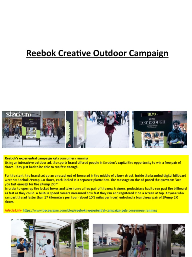 Reebok Creative Outdoor Campaign | PDF