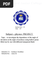 Hollow Prism - Physics Investigatory Project Class 12 CBSE | PDF ...
