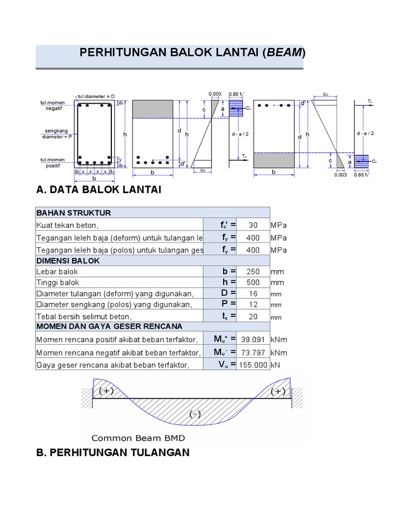 Perhitungan Balok | PDF