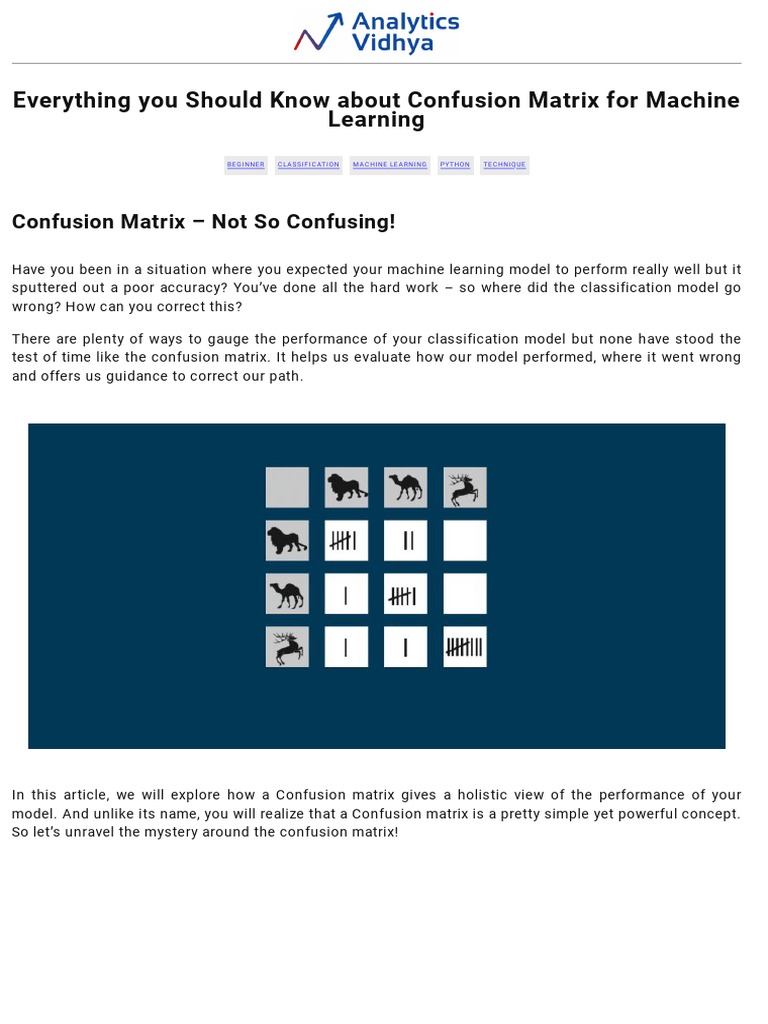 Confusion Matrix Machine Learning | PDF | Accuracy And Precision ...