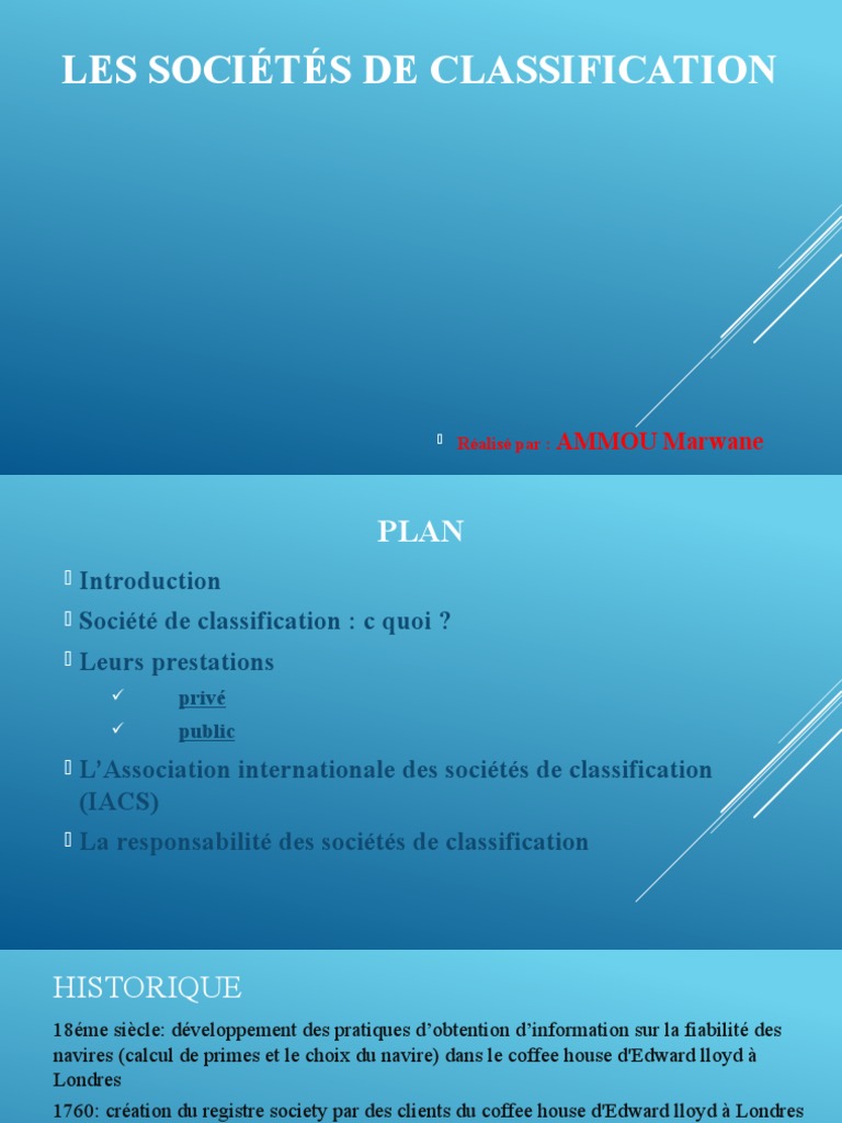Les Sociétés de Classification | PDF | Sécurité