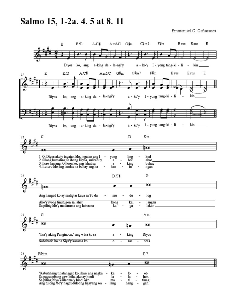 Salmo 15, 1-2a. 4. 5 at 8. 11 | PDF