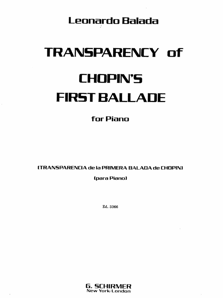 Balada Chopin Ballade | PDF