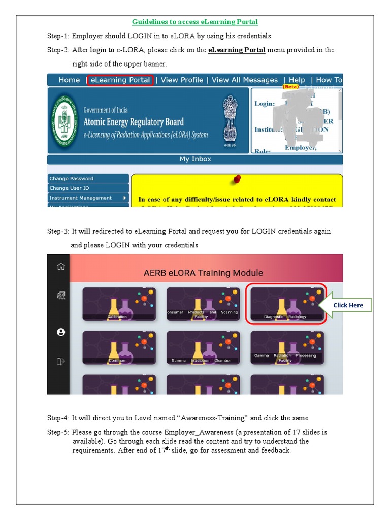 Guidelines To Access Elearning Portal-1 | PDF