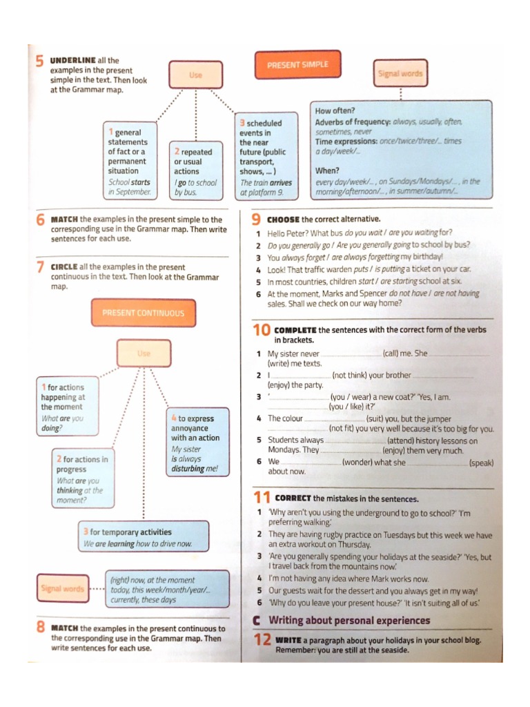 Performer B2 Present Tenses - Past Tenses | PDF
