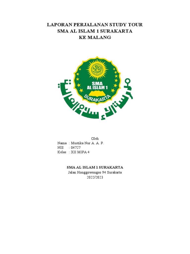 Laporan Perjalanan Study Tour | PDF