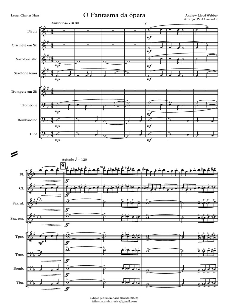 O Fantasma Da Ópera - Partituras e Partes | PDF | Échecs