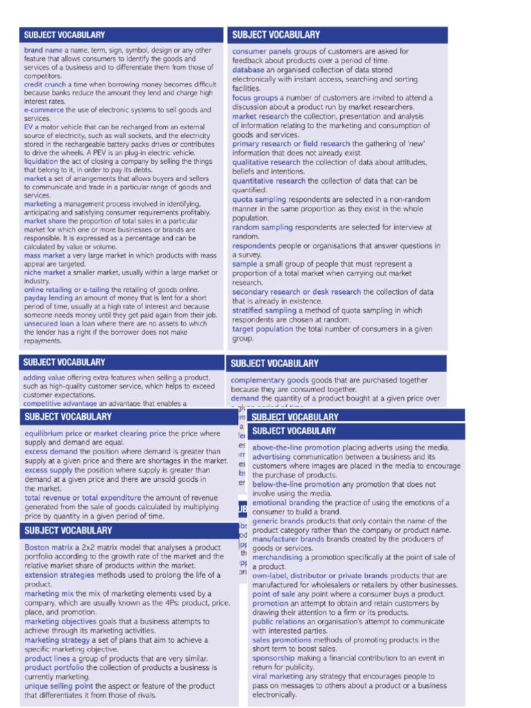 Business IAL AS Level Definitions | PDF