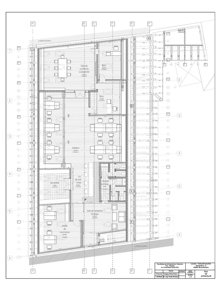 Plan Arhitectural Scara 1 50 - Format A1 | PDF