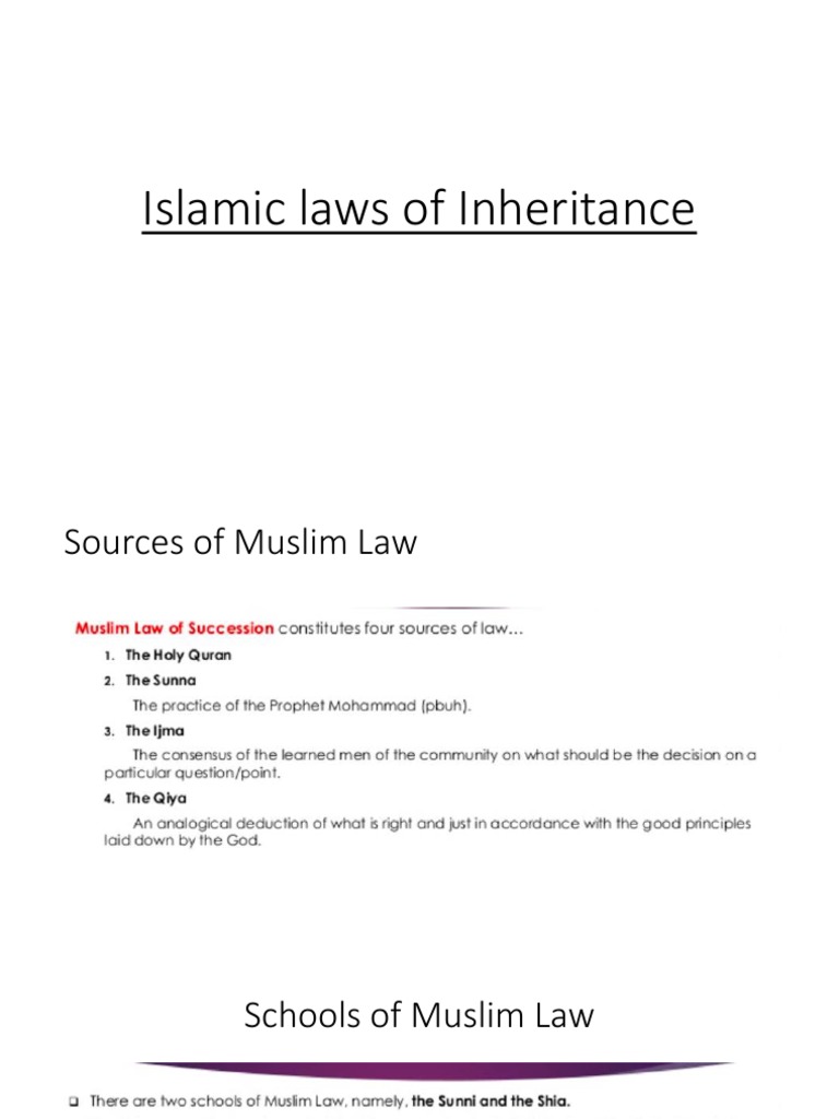 Muslim Law - Inheritance | PDF