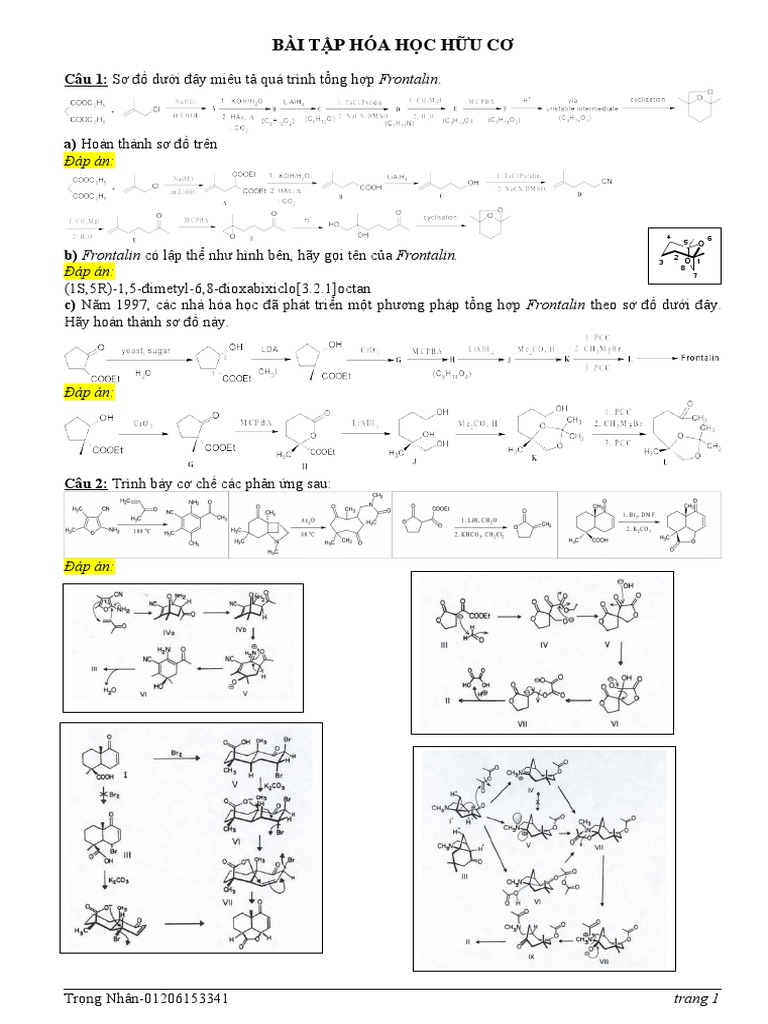 T NG Hơp Hóa H U Cơ - Khó | PDF