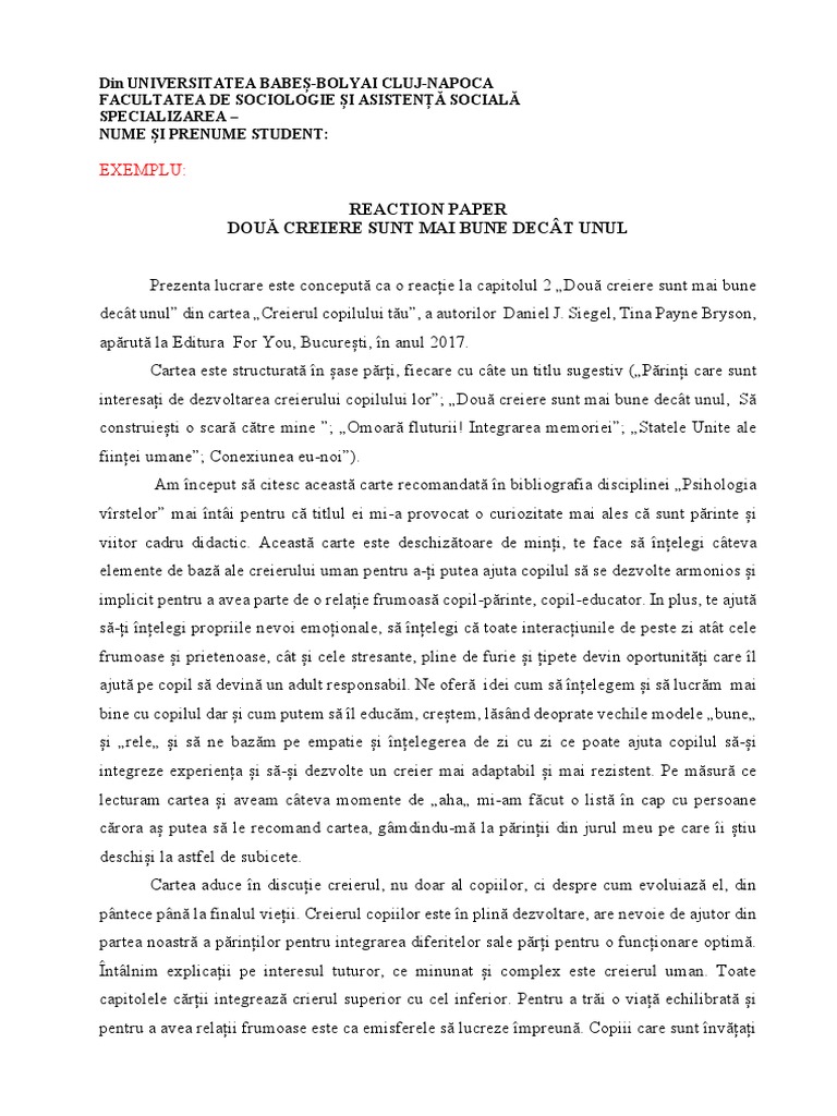 Model Reaction Paper | PDF