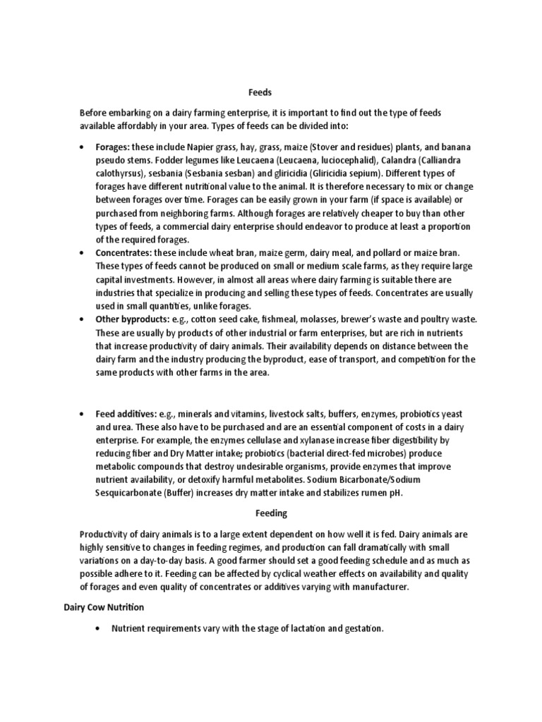 Dairy Cattle Pdf Calf Cattle