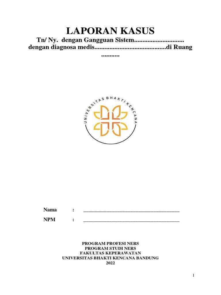 Format Laporan Kasus 0000 | PDF