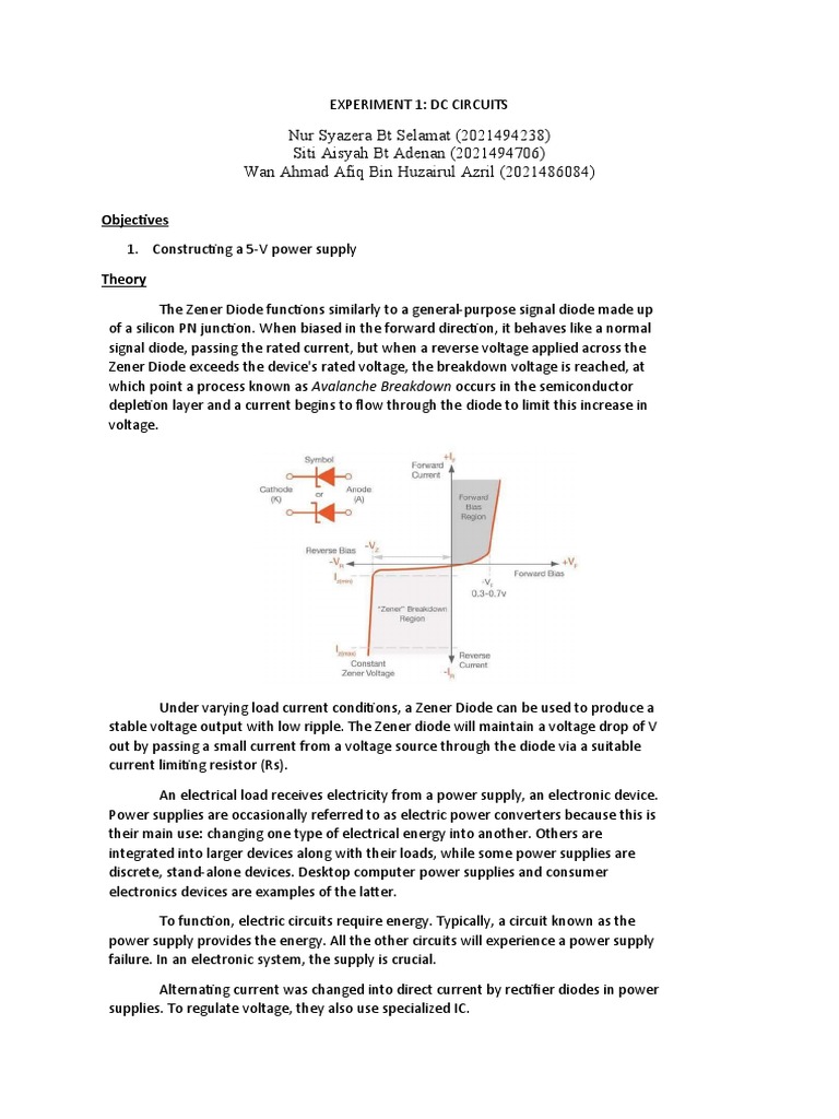 Experiment 2 (Phy547) | PDF | Rectifier | Power Supply
