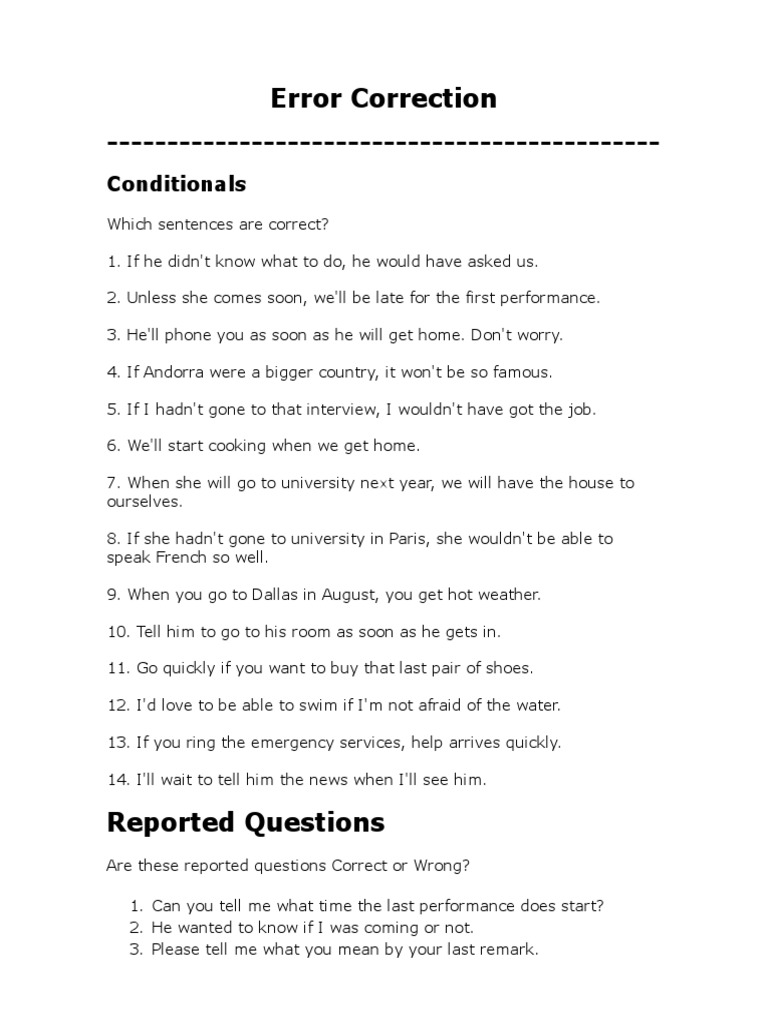 Error Correction | PDF