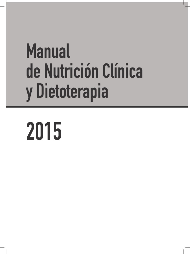 Manual De Nutrición Clínica Y Dietoterapia Pdf Dieta Nutrición