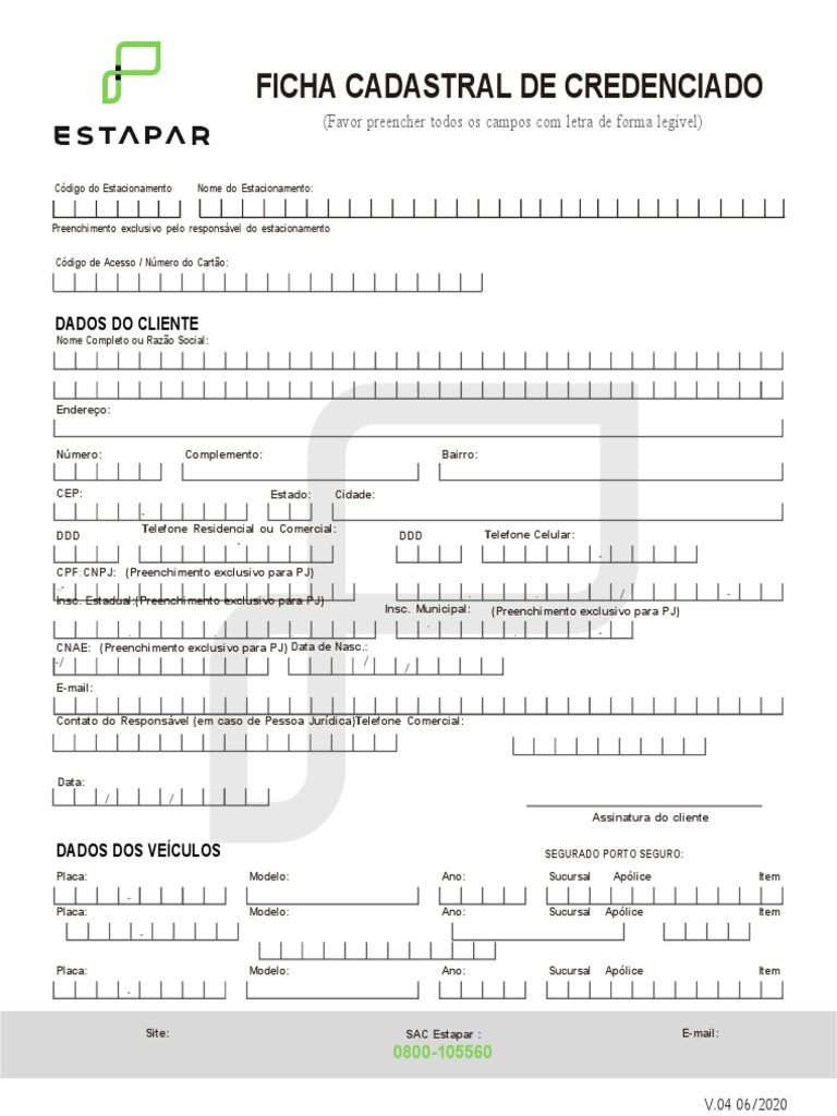 Ficha Cadastral Credenciado | PDF