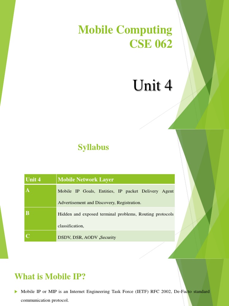 Unit 4 | PDF | Routing | Wireless Ad Hoc Network