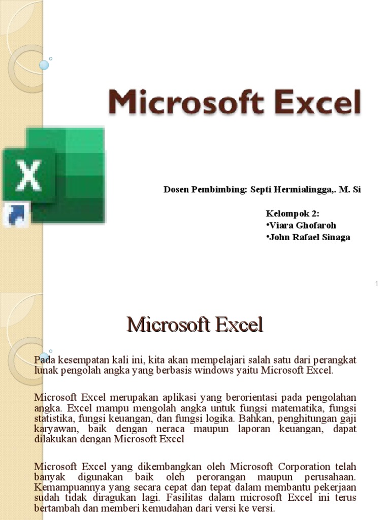 Aplikasi Komputer Excel | PDF