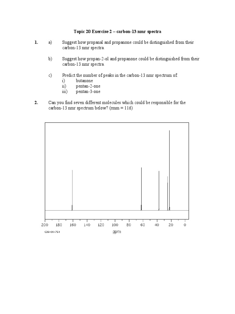 Carbon-13 NMR Spectra Analysis Guide | PDF | Science & Mathematics