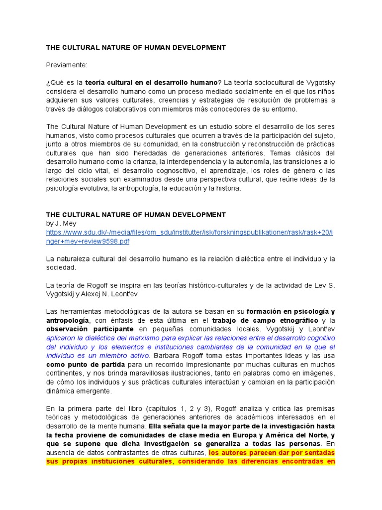 Modulo 4 Resumen Libro Barbara Rogoff | PDF | Antropología | Aprendizaje