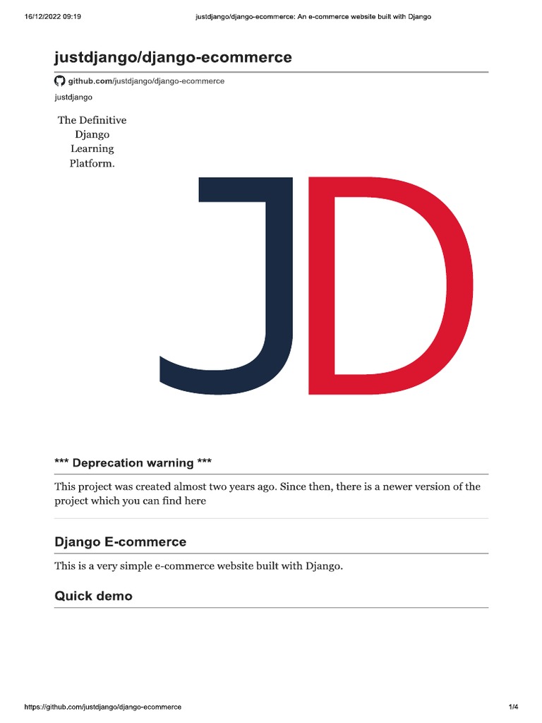 Django Ecommerce Website | PDF