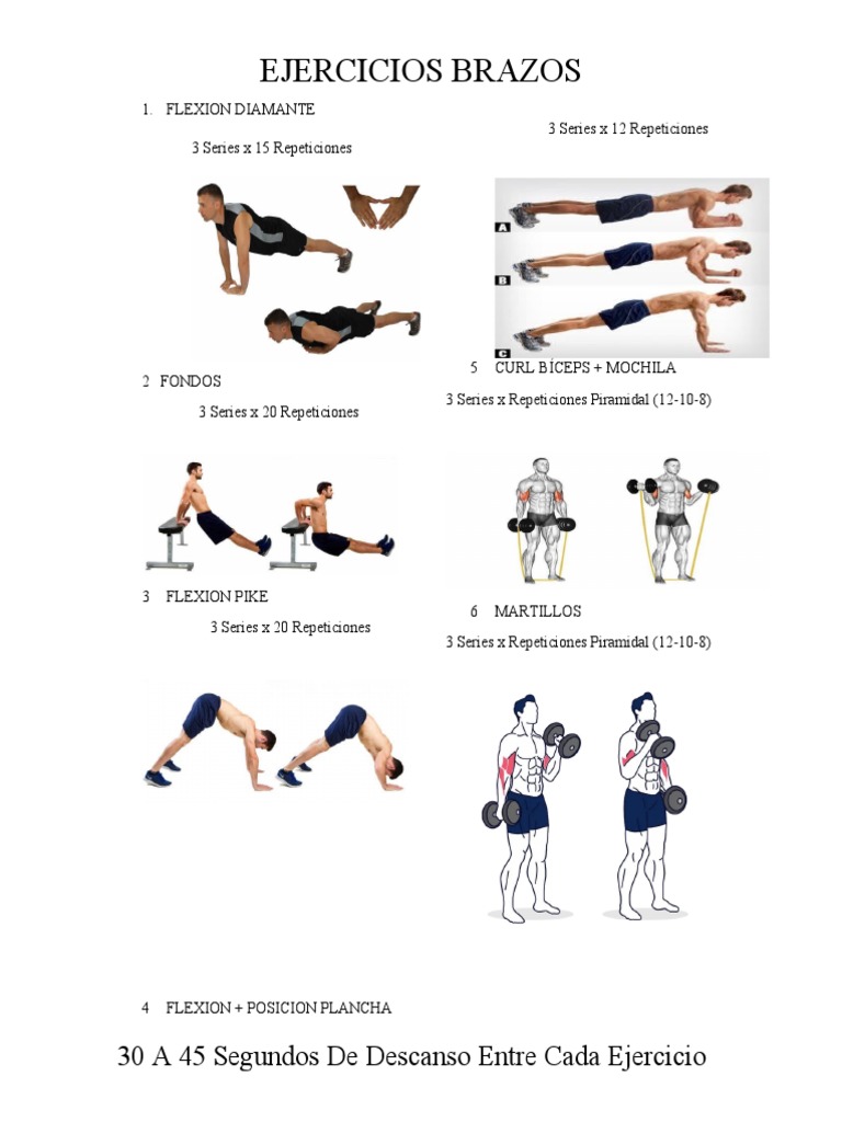 Ejercicios Brazos | PDF