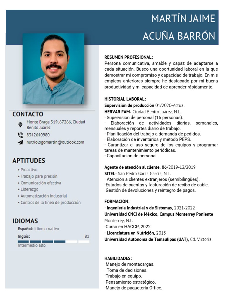 CV Martin Acuña | PDF