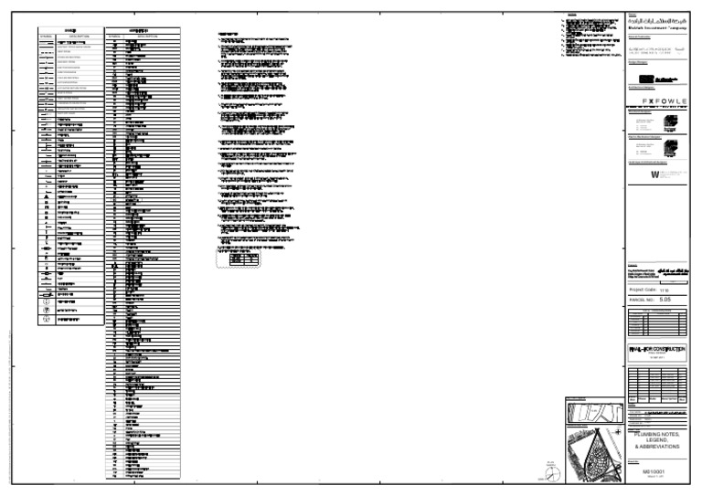 Plumbing Notes, Legend, & Abbreviations: Project Code: 1110 | PDF | Gas ...