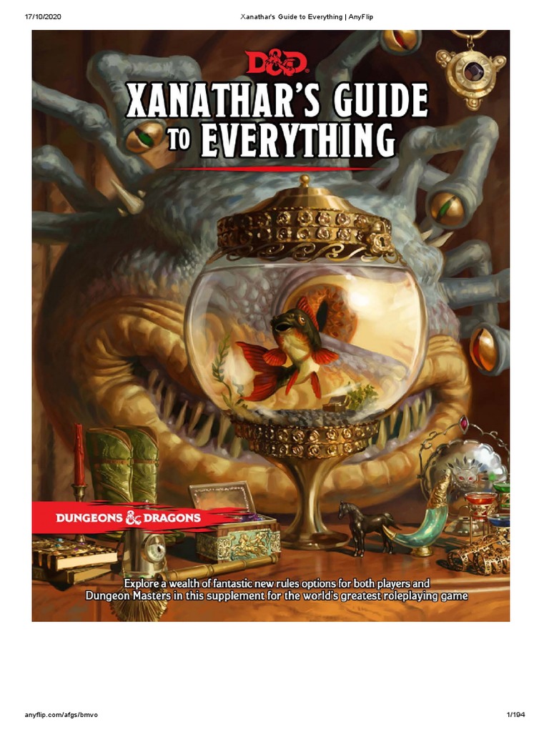Xanathar's Guide To Everything - AnyFlip | PDF