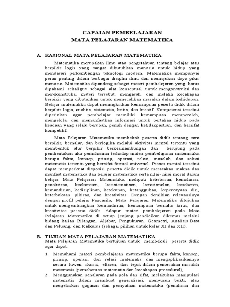 CP Matematika KLS 4 | PDF | Metode & Bahan Ajar