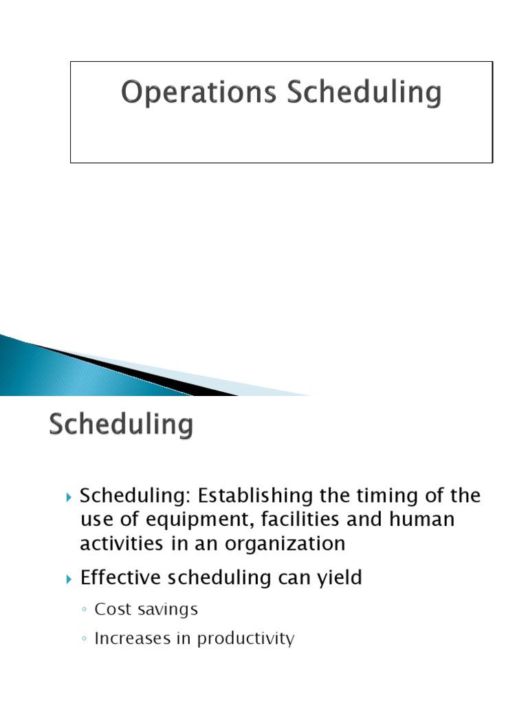 Chap-8 Scheduling and Sequencing New | PDF | Computing | Applied Mathematics
