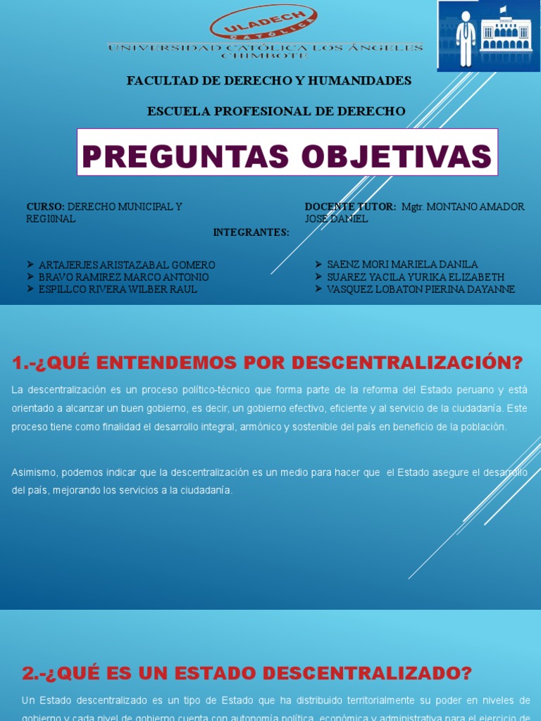 Preguntas Objetivas Derecho Municipal y Regional | PDF | Gobierno local | Regulación
