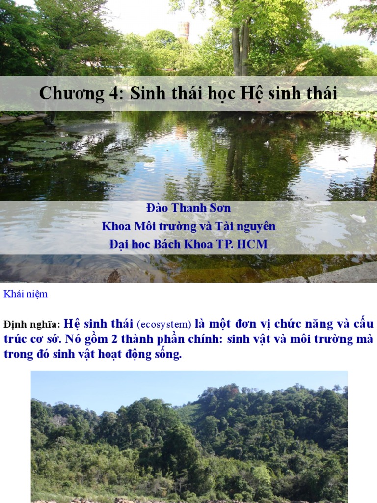 Chuong 4 - Sinh Thai Hoc He Sinh Thai - 2022 Oct | PDF