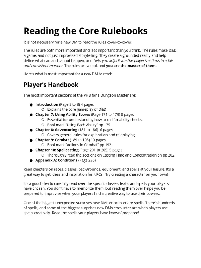 Essential Reading for New DMs | PDF | Dungeons & Dragons | Tabletop Games