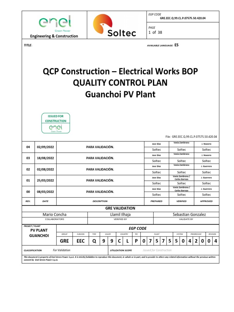 GRE - EEC.Q.99.CL.P.07575.50.420.04 Works Electrical | PDF ...