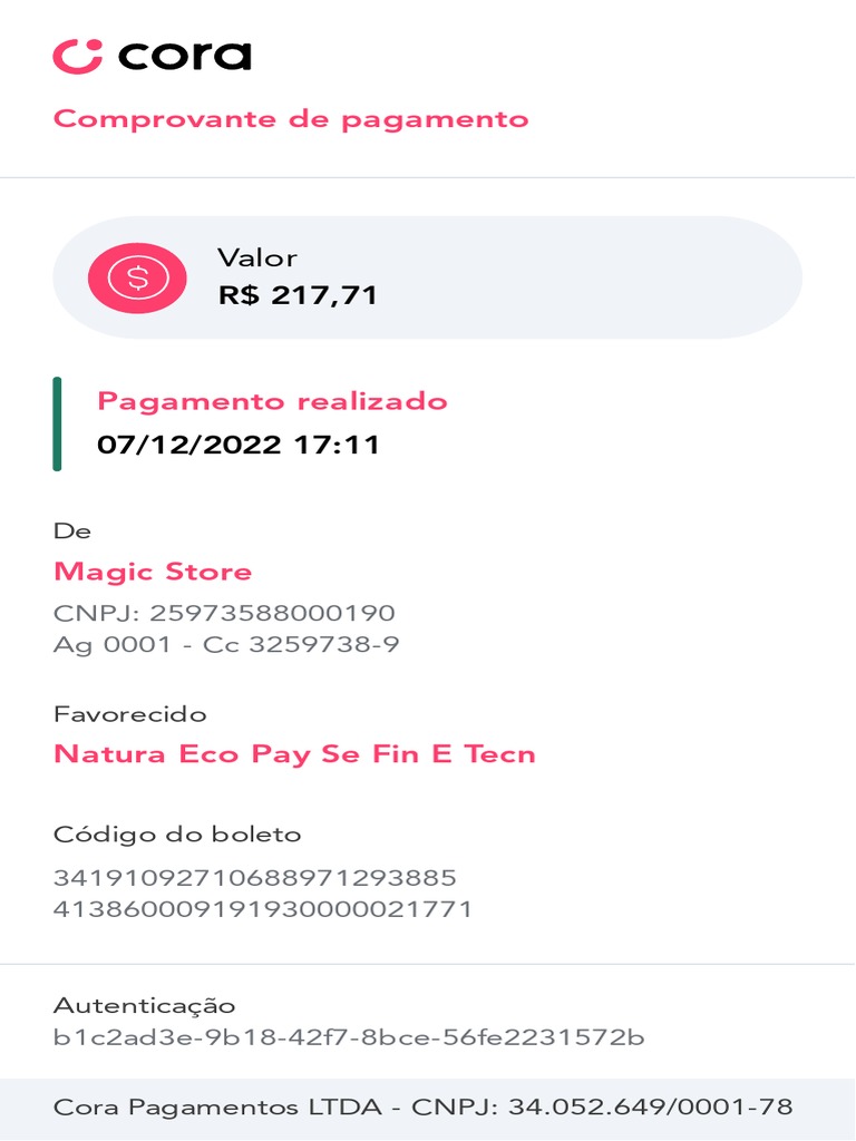 Comprovante Pagamento 07-12-2022 1711 | PDF Comprovante Pagamento 07-12-2022 1711 | PDF