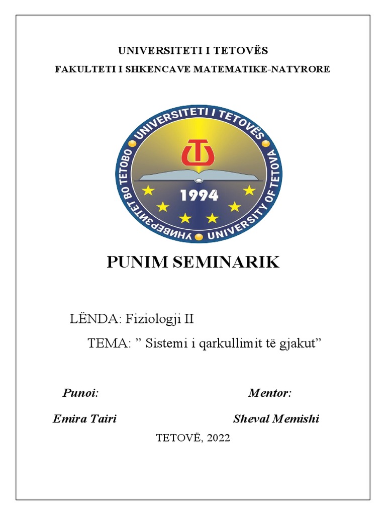 Semundjet e Sistemit Te Qarkullimit Te Gjakut | PDF