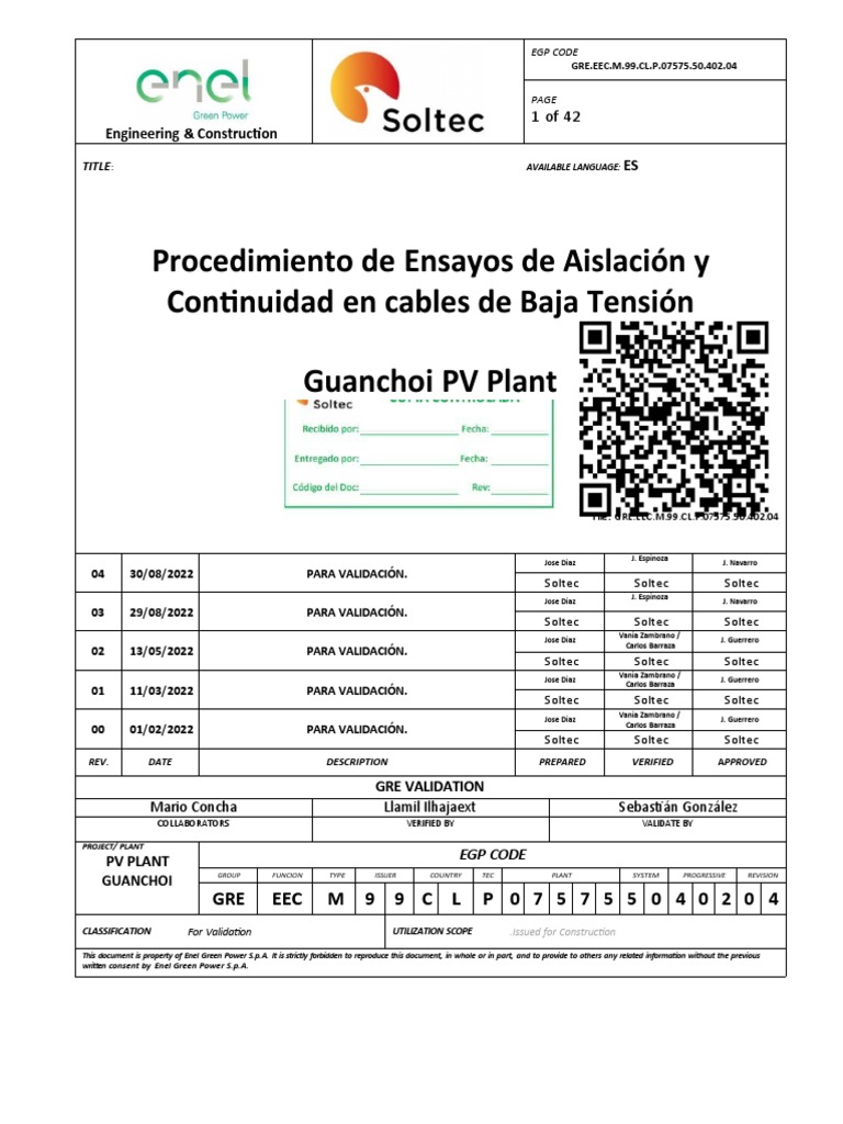 GRE - Eec.m.99.cl.p.07575.50.402.04 Ensayos de Aislación y Continuidad ...