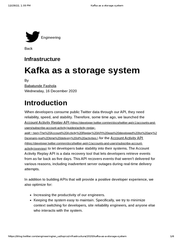Kafka As A Storage System | Download Free PDF | Apache Hadoop | Solid ...