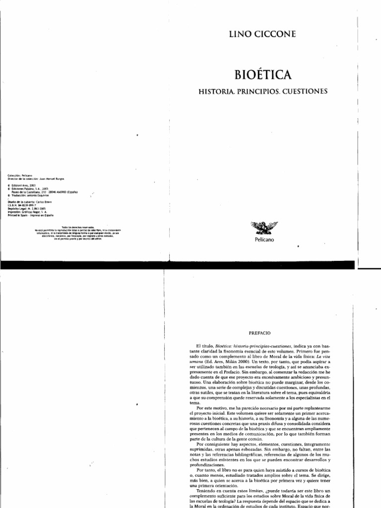 Ciccone Lino - Bioetica | PDF | Bioética | Conocimiento Ciccone Lino - Bioetica | PDF | Bioética | Conocimiento