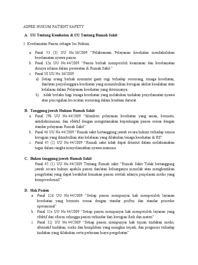 Aspek Hukum Patient Safety | PDF Aspek Hukum Patient Safety | PDF