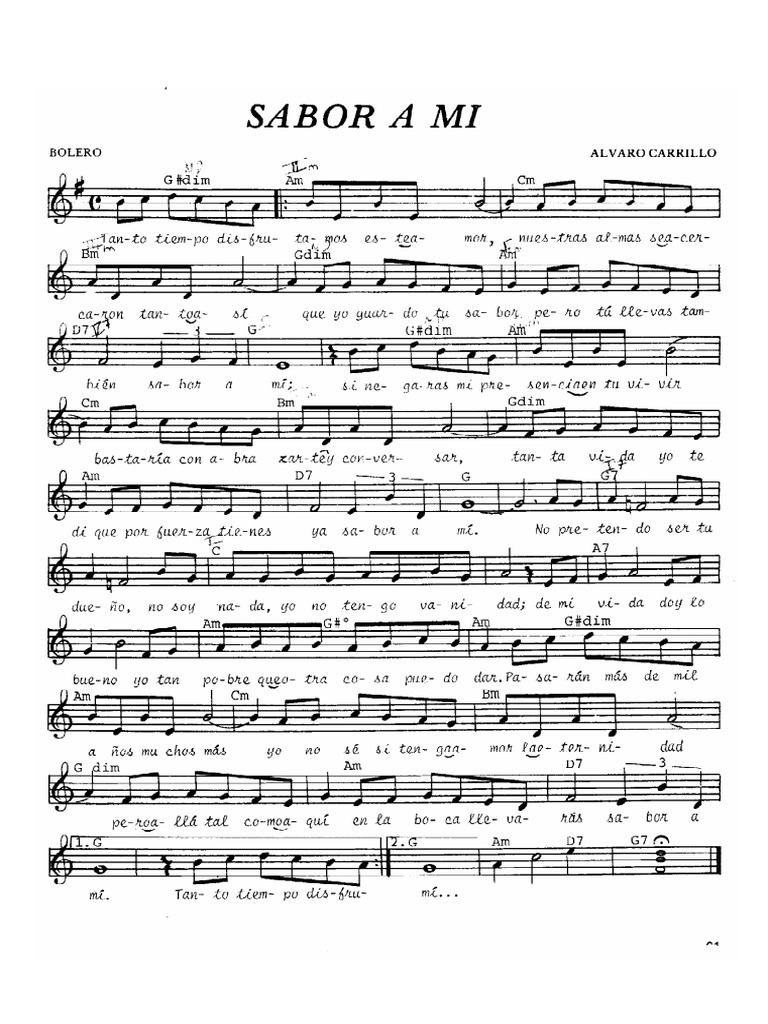 Sabor A Mi | PDF
