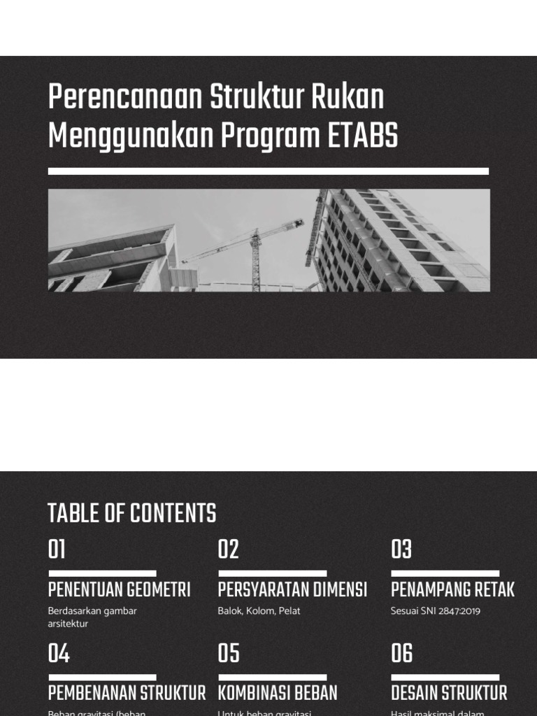Perencanaan Struktur Rukan dengan ETABS | PDF